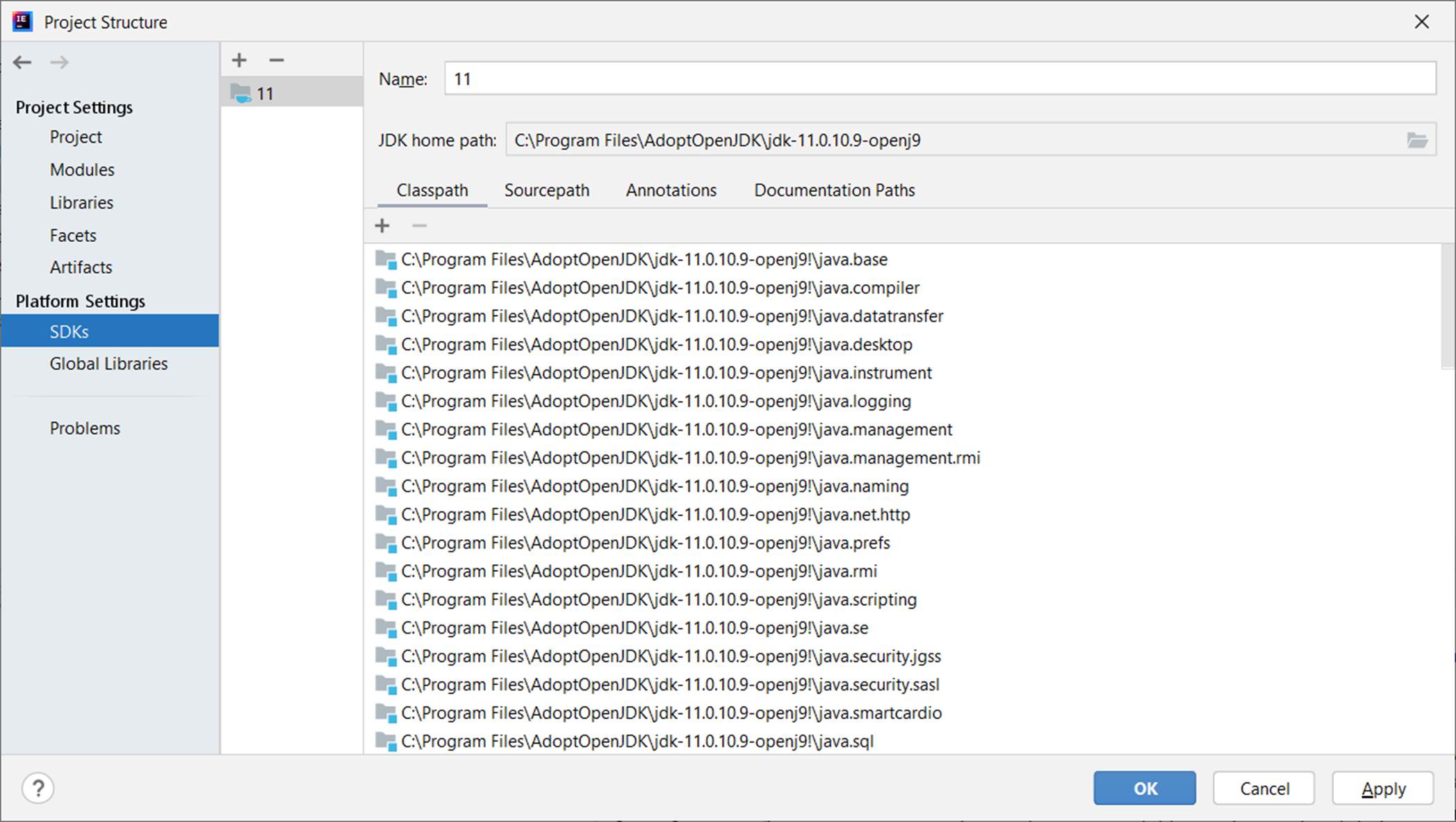 It could also happen that the platform settings are correctbut not the ...