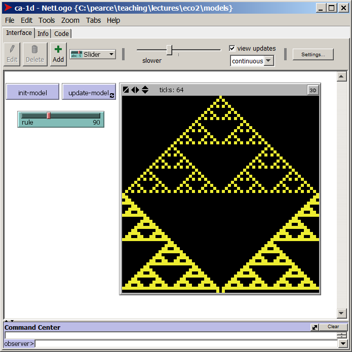 You will need to convert the value of rule into a lengtheight list of bits.