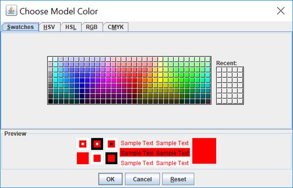 Selecting a new color updates the model and, through theObserver ...